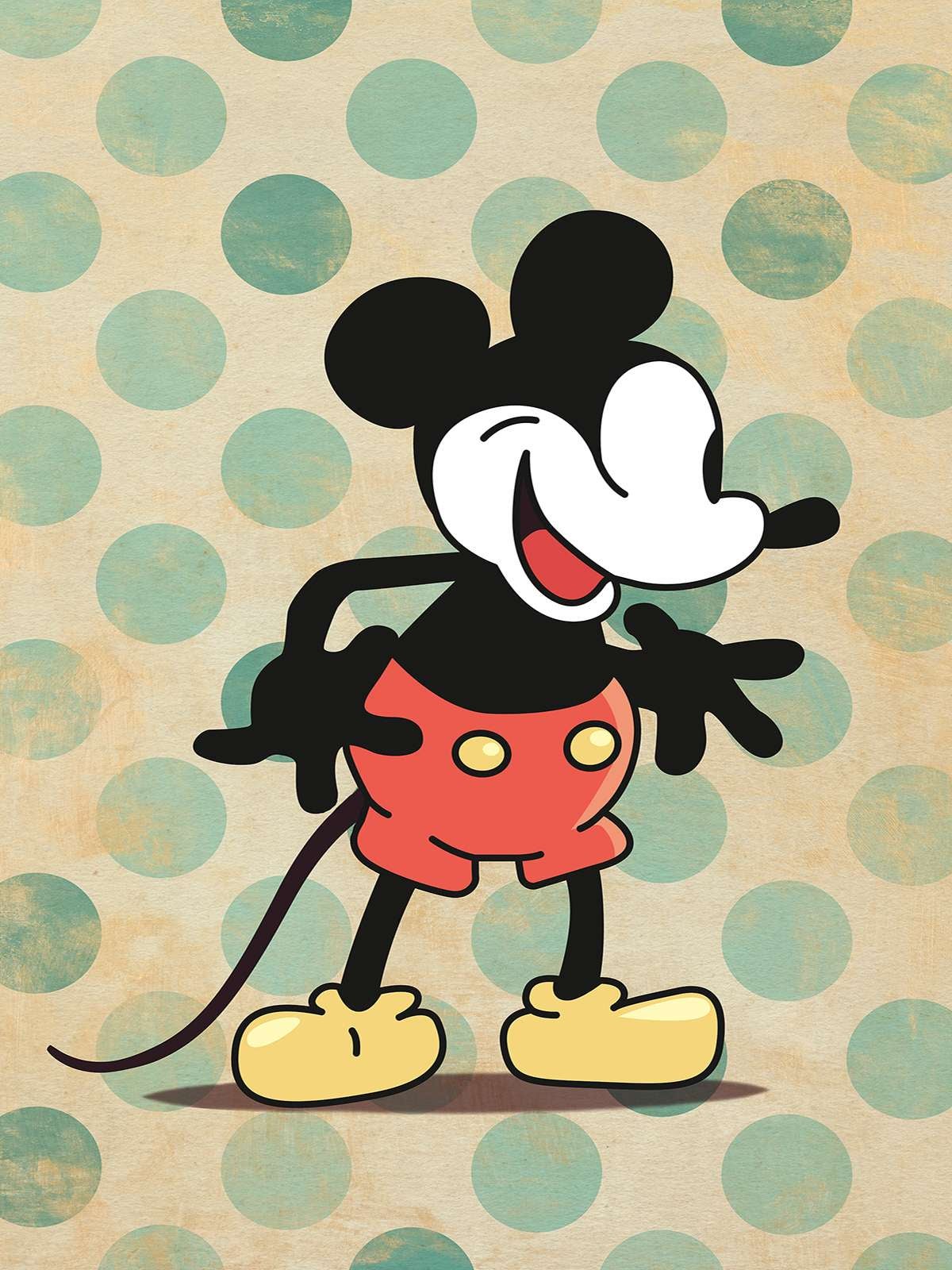 Affiche Mickey Mouse, Mickey à pois (Impression sur papier, 80 x 60 cm ...