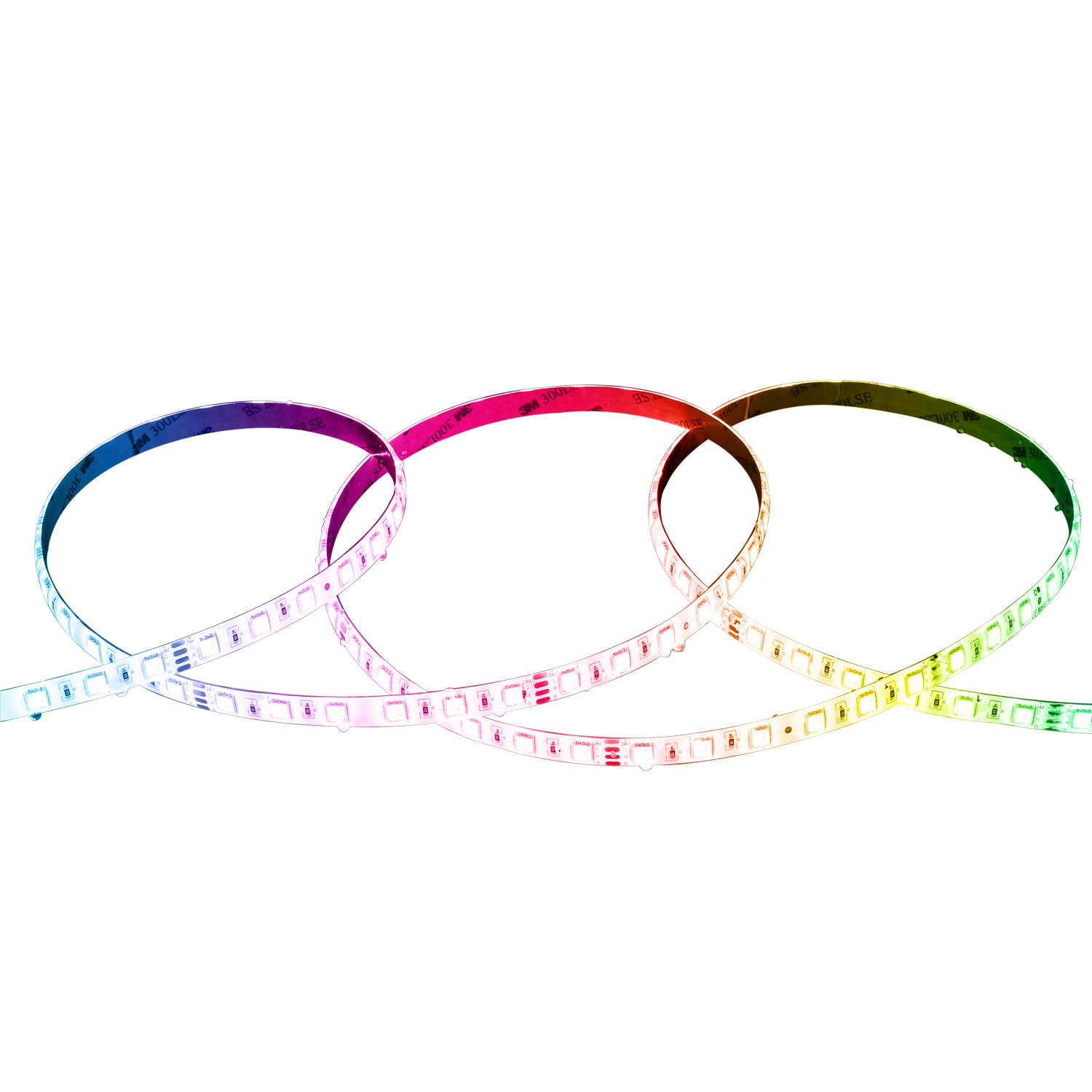 Ruban LED 24V RGB SMD 60 LED/m 5m 10W/m Largeur 10mm Coupe 10cm IP65 ...