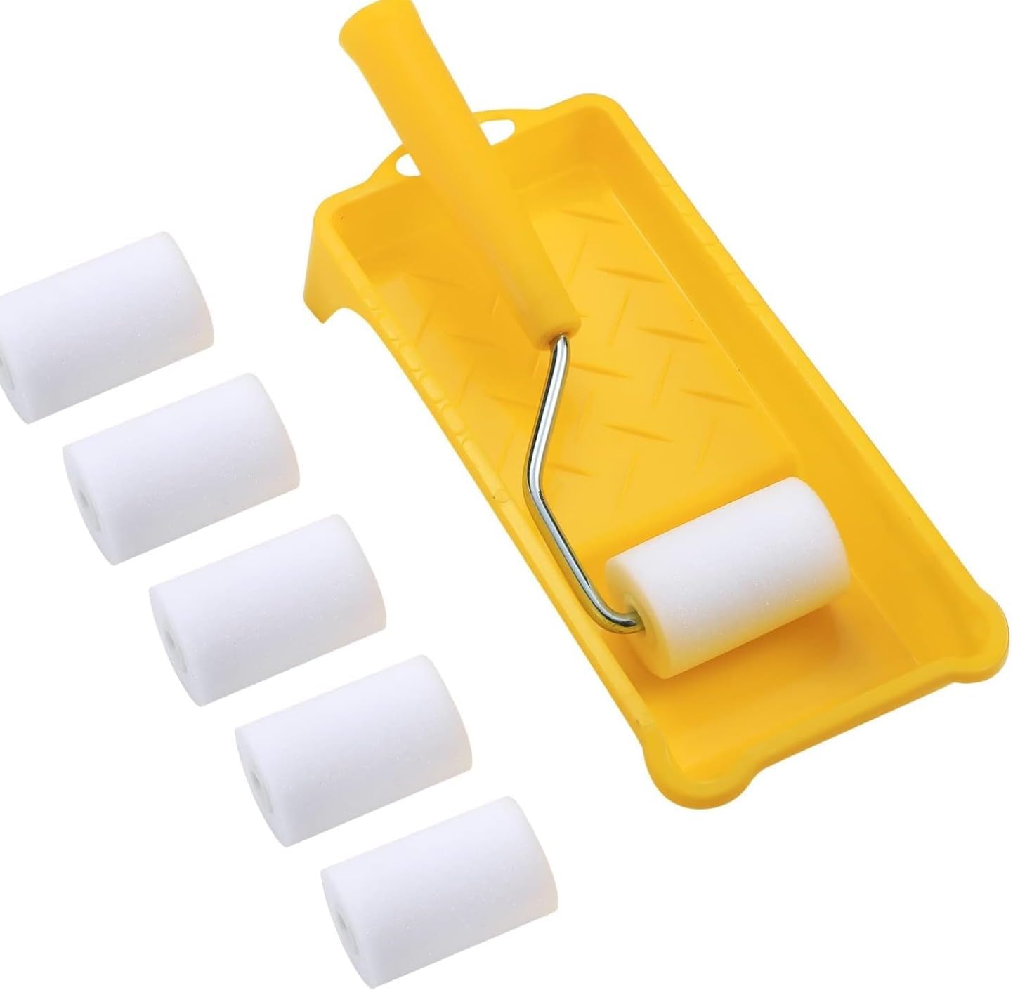 Mini Rouleau de Peinture Mousse 6x5cm, Kit avec Cadre et Bac, Idéal ...