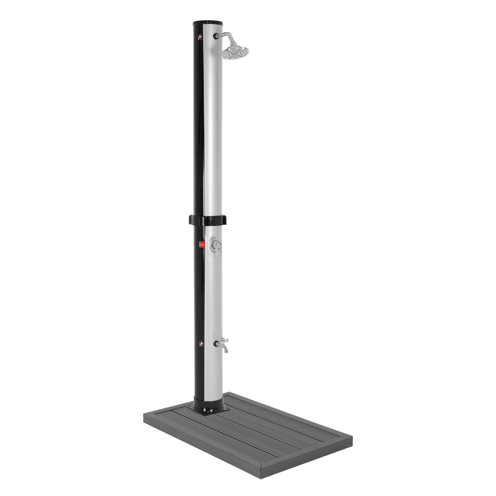 ML-Design Ducha Solar Jardín Negro/Plata 35L 217,5cm Agua Caliente ...