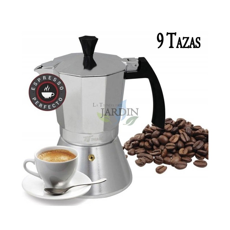 Cafetera de inducción 9 tazas, cafetera italiana, para todo tipo de ...