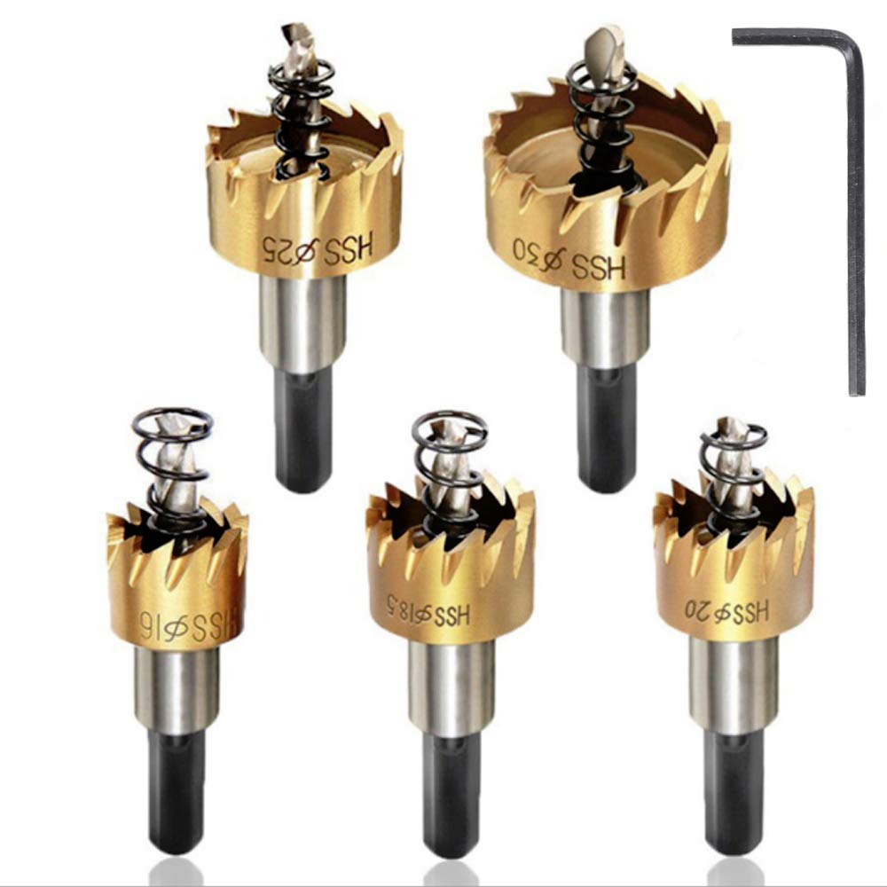 Scie Cloche HSS Cobalt pour Métal – Kit de 5 Pièces Ø16mm à Ø30mm, Scie ...