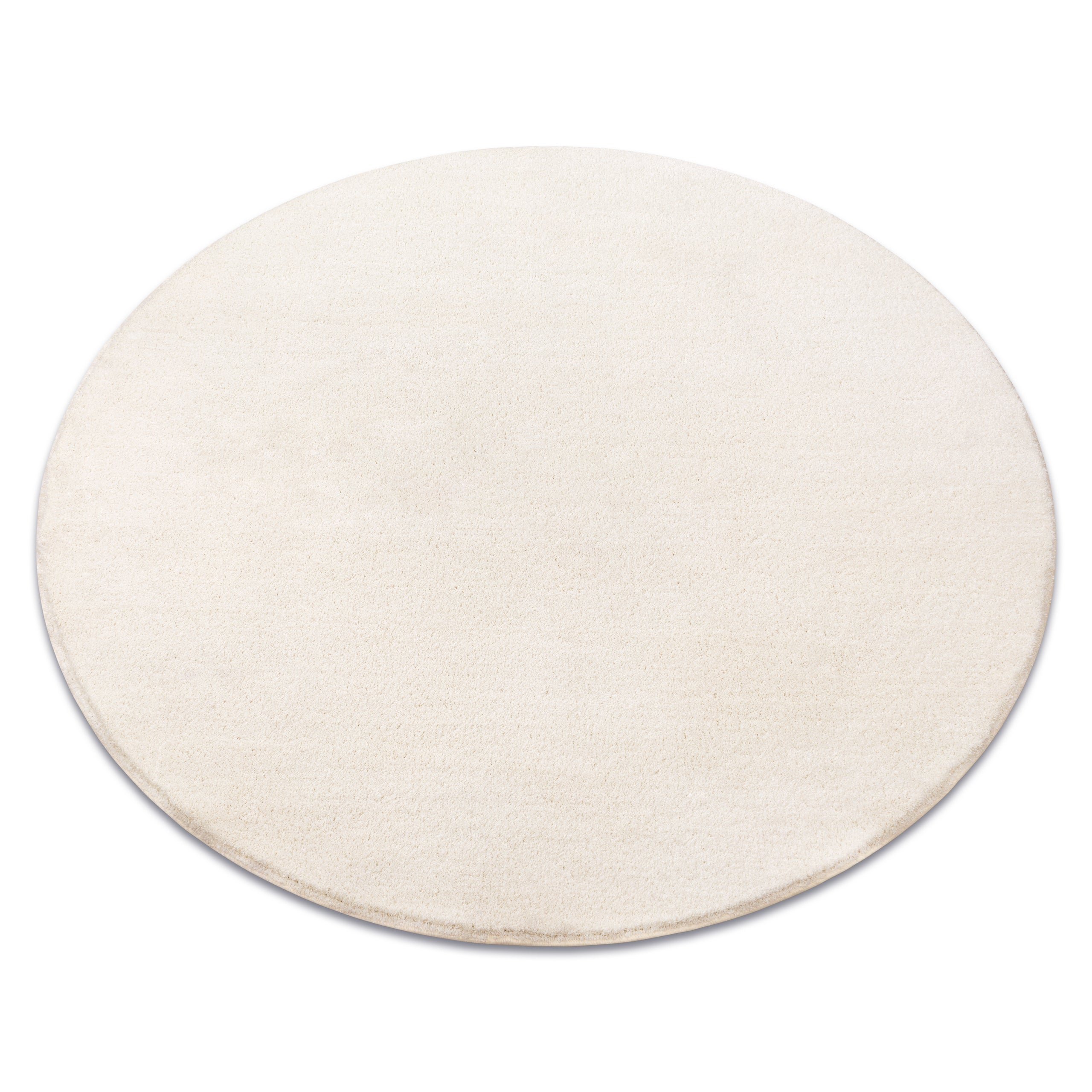 Alfombra VELVET MICRO círculo crema llanura color sólido circulo 100 cm ...