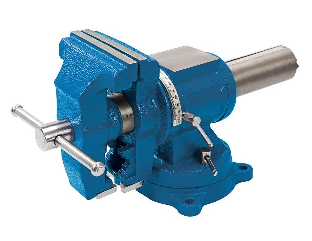 Etau multifonction 125 mm + base pivotante Silverline | Leroy Merlin