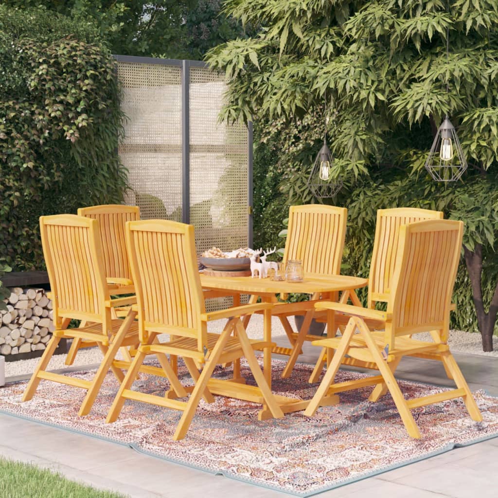 Ensemble de salle à manger de jardin 7 pcs Bois de teck massif vidaXL ...