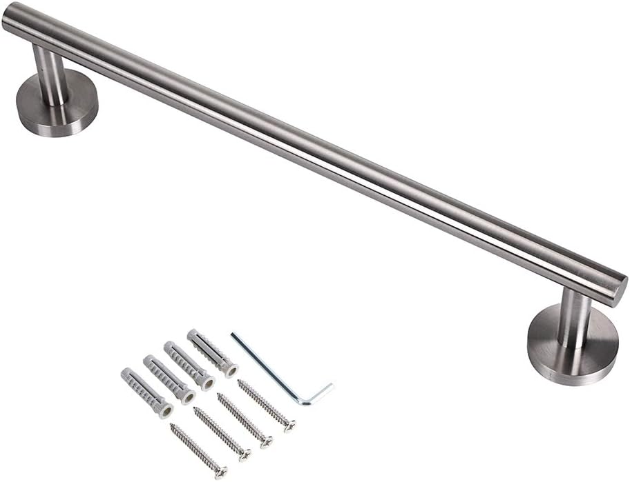 Toallero de pared de acero inoxidable cepillado color plata 40 cm ...