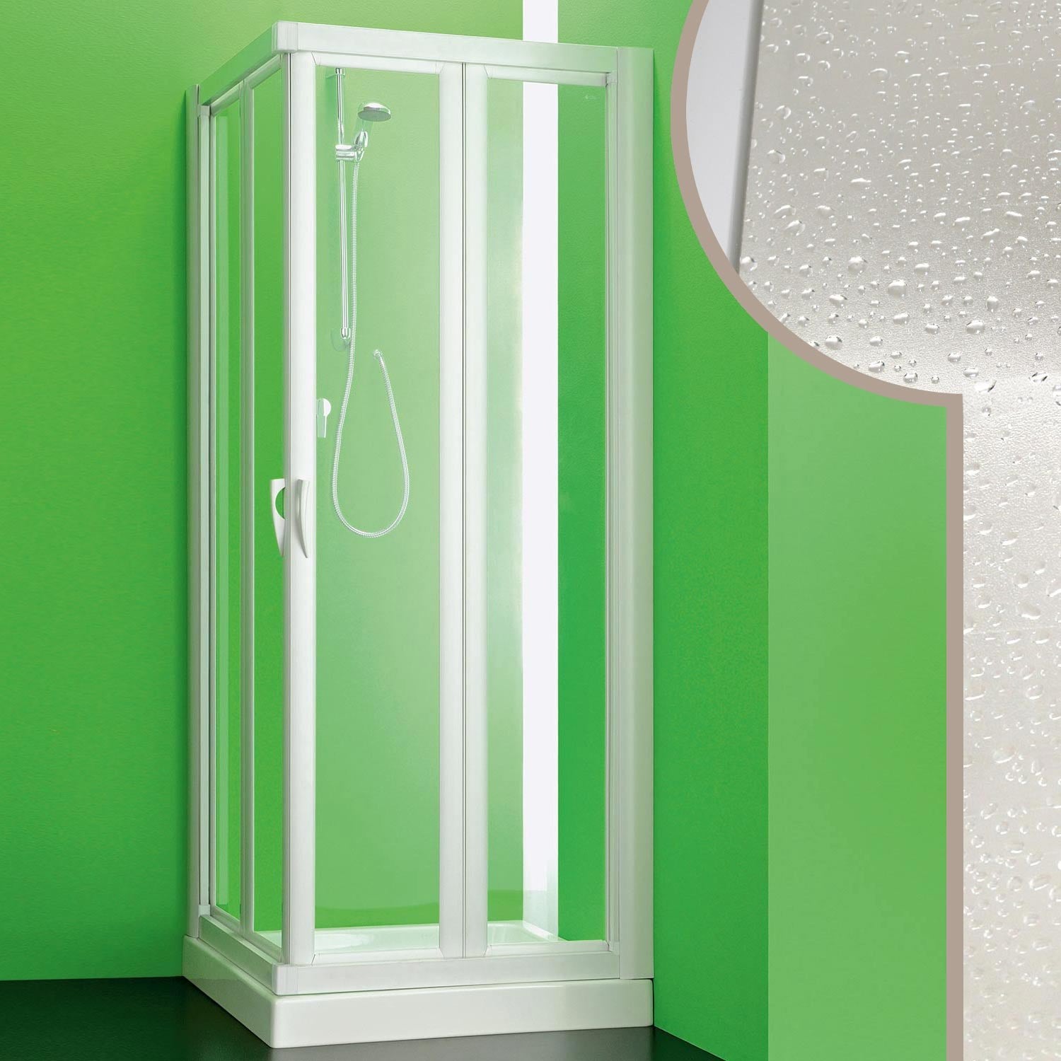 Cabine douche 75x75 CM en acrylique mod. Giove avec ouverture pliante ...