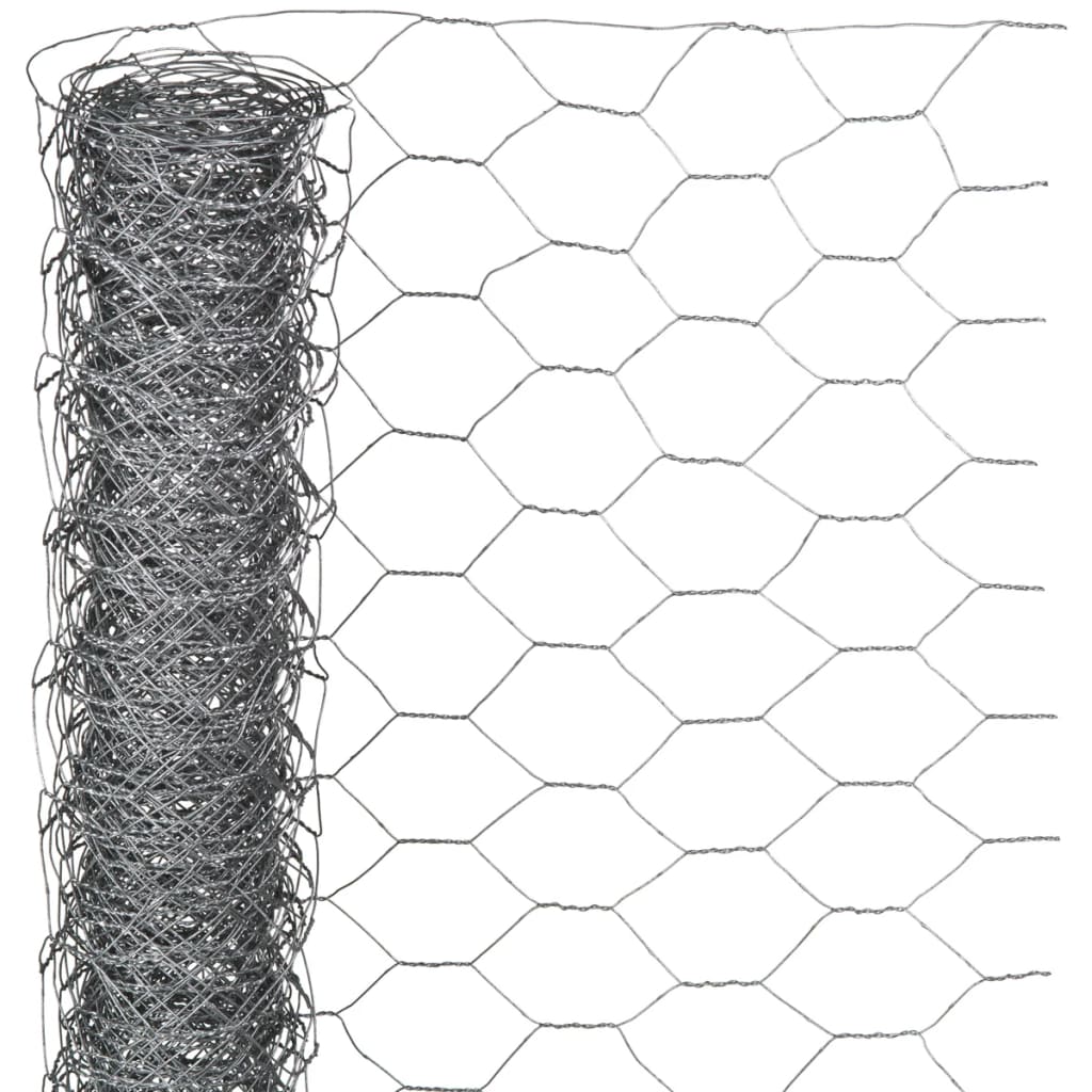 Malla metálica hexagonal 1 x 10 m 40 mm Acero galvanizado Naturaleza ...