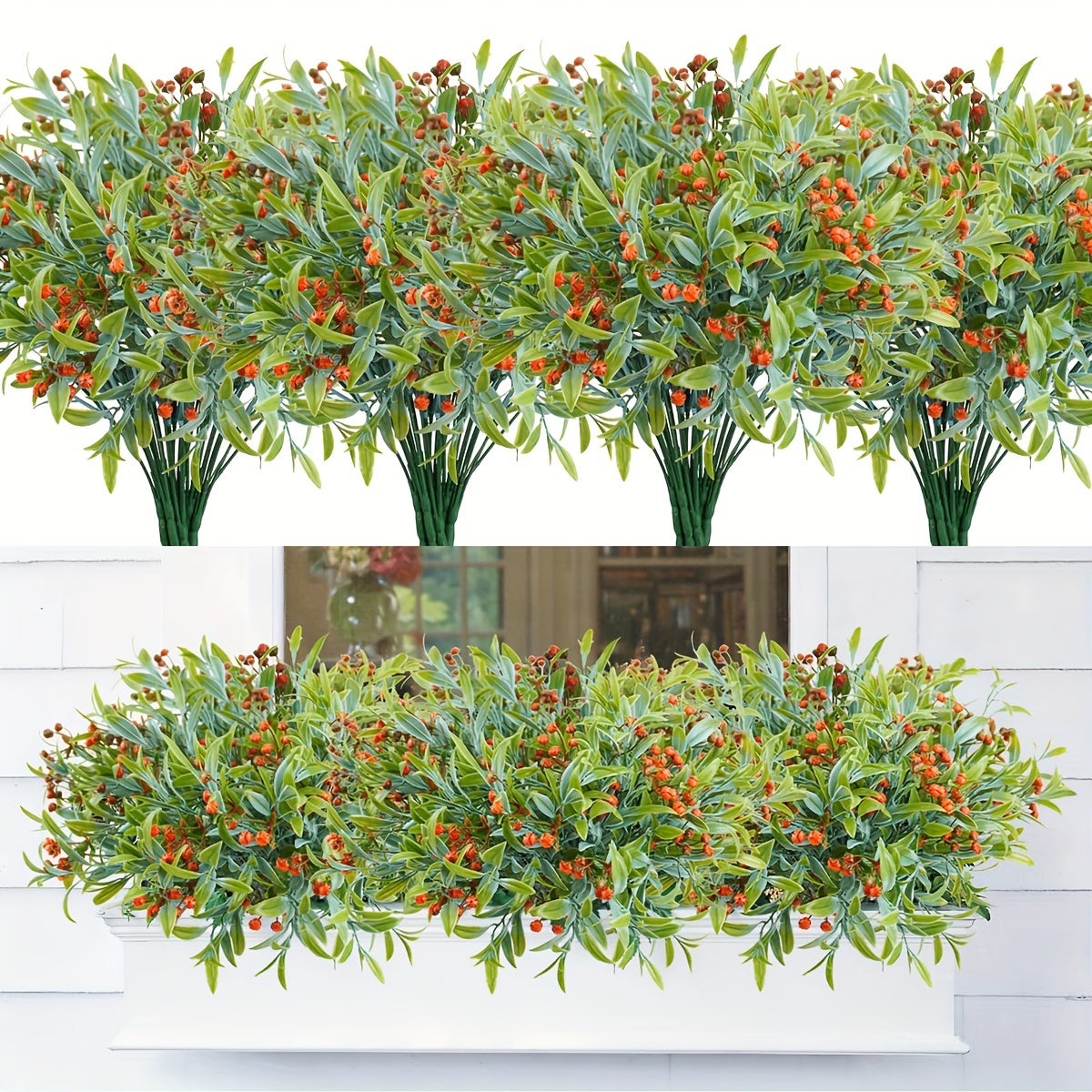 Lot de 8 plants artificiels de gypsophile, résistants aux UV, pour ...