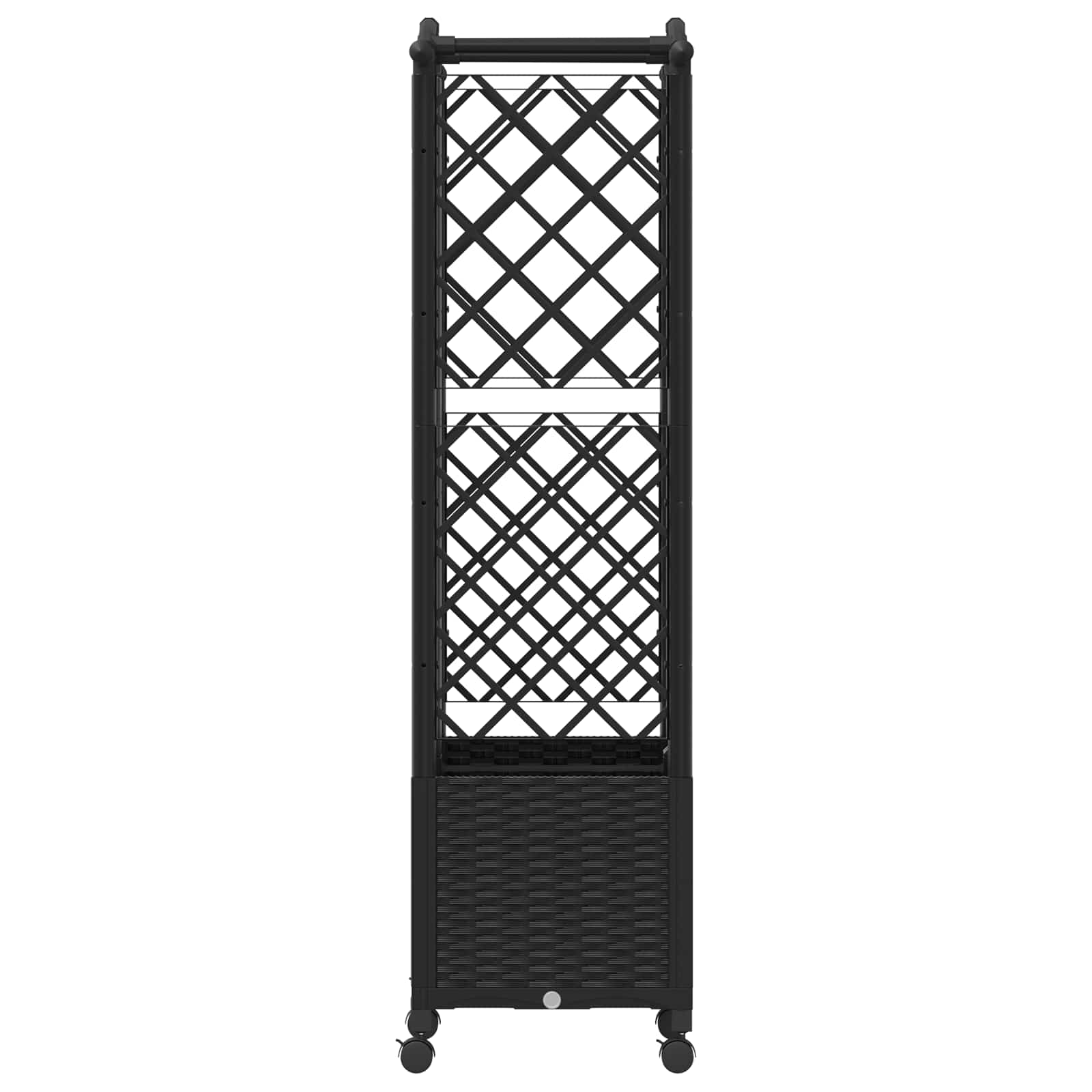 Cama elevada con trellis y techo Negro 122 x 40 x 144 cm PP | Leroy Merlin
