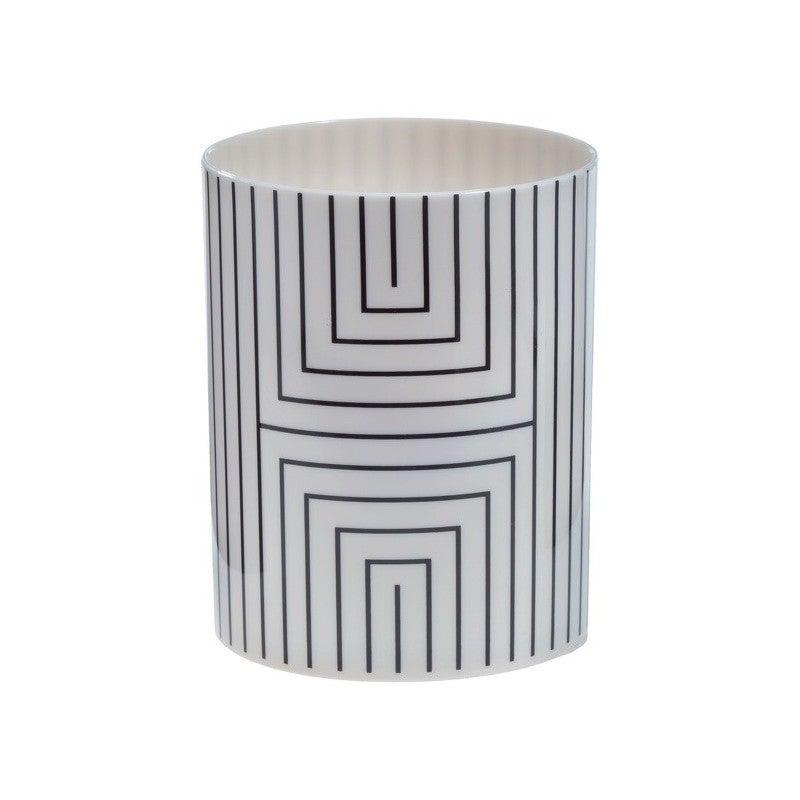 Gobelet Polyrésine GRAPHIC Noir & Blanc Spirella | Leroy Merlin