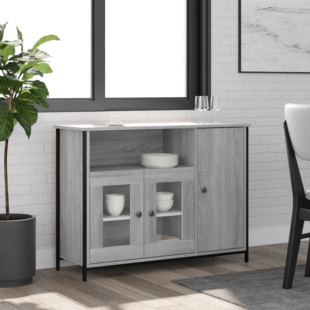 Maison Exclusive Buffet sonoma gris 100x35x75 cm bois d'ingénierie ...