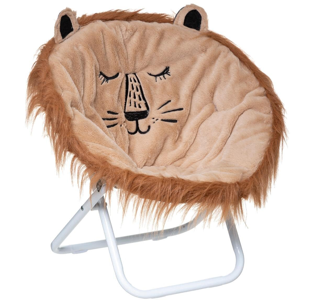 Fauteuil enfant pliant coloris marron - Longueur 50 x Profondeur 50 x ...