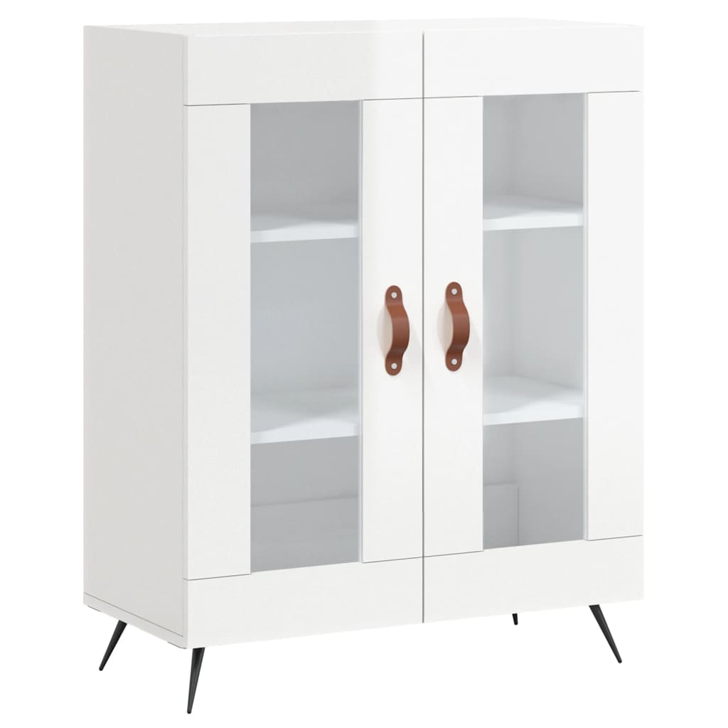 Buffet en contreplaqué blanc brillant 69,5x34x90 cm - COMFORTXL | Leroy ...