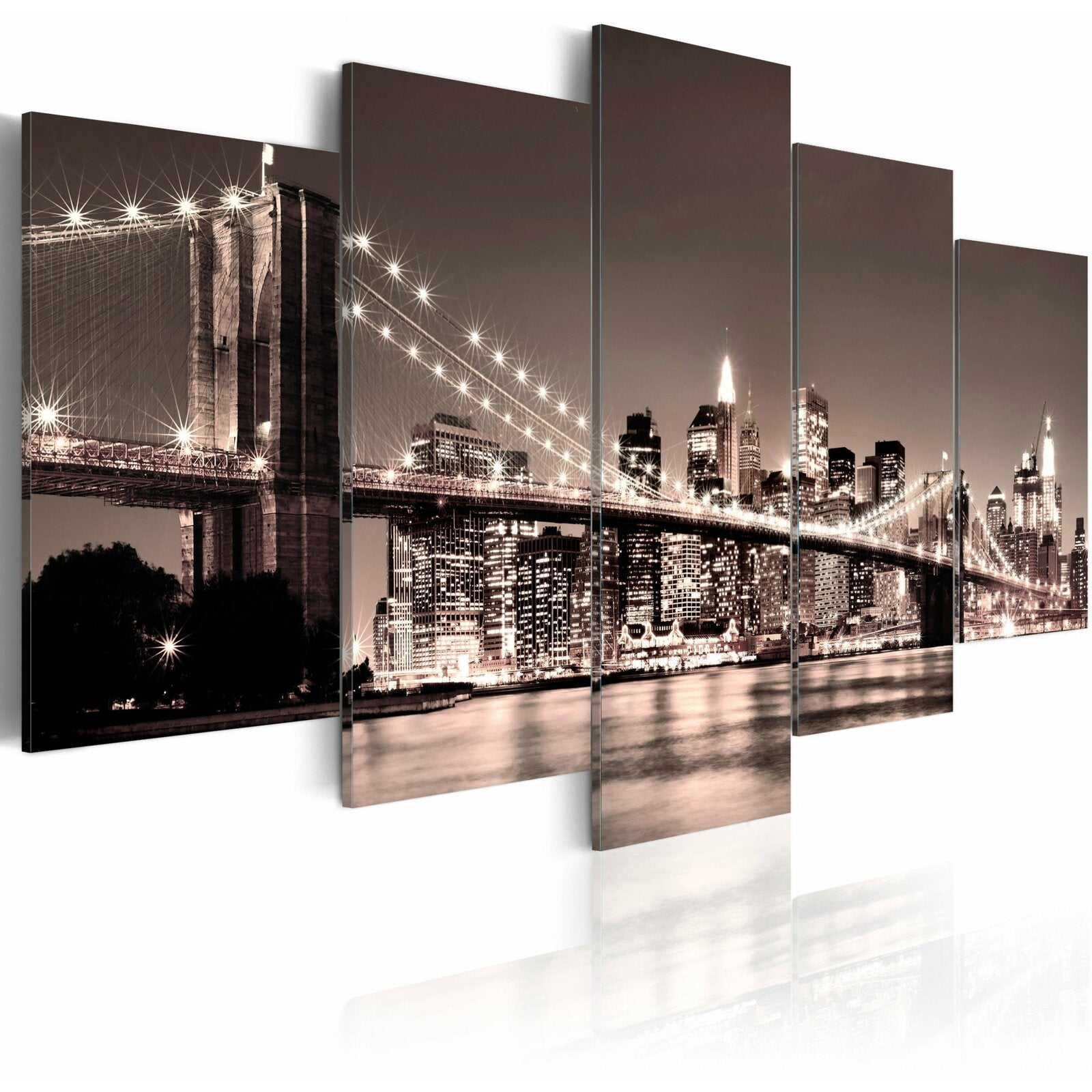 Tableau Manhattan Pont de Brooklyn II - 200 x 100 cm | Leroy Merlin
