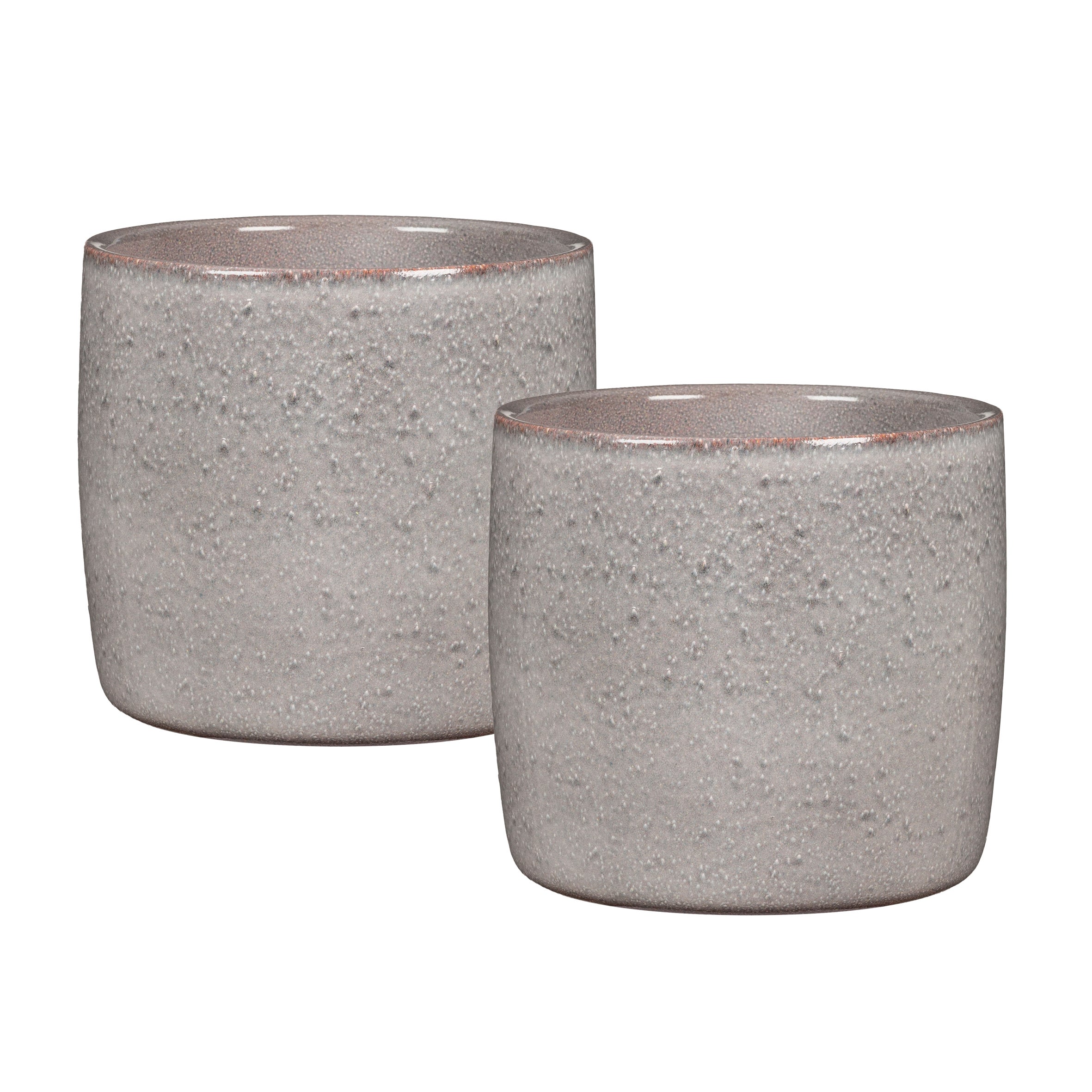 Scheurich Solido, set de 2 pots à fleurs en céramique, coloris: Seashell, diamètre 15 cm ...