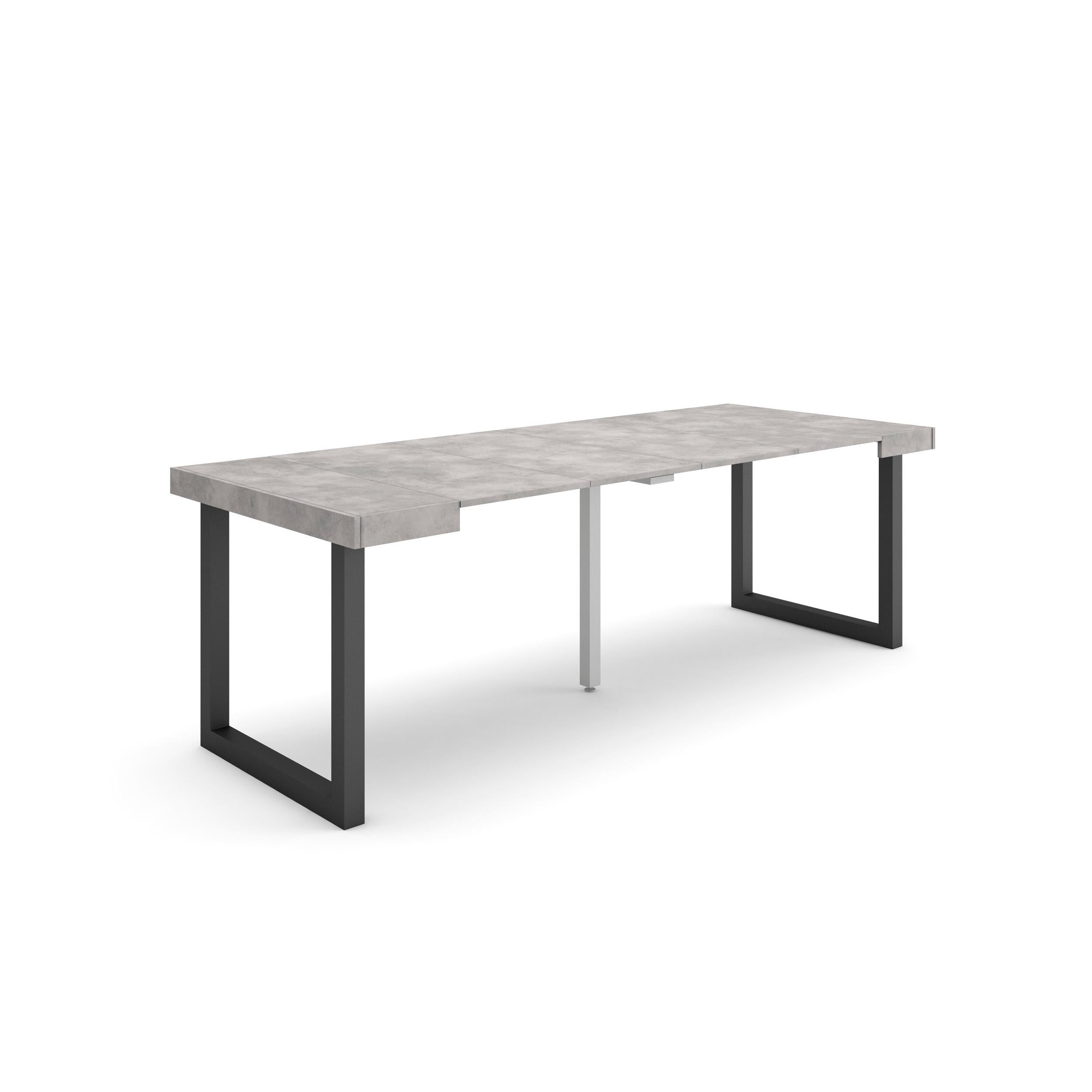 Table console extensible, 222x90x73cm, Pour 10 personnes, Pieds bois ...