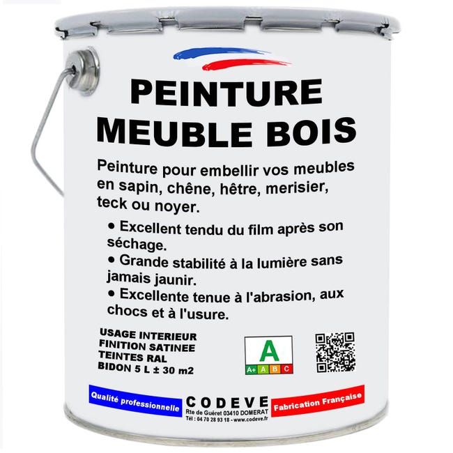 Peinture Meuble Bois 4x5 L Codeve Bois Ral 3005 Rouge Vin