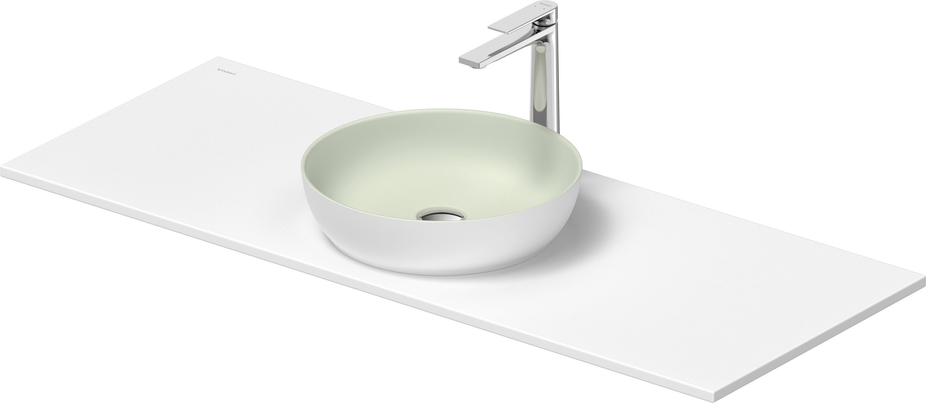 Set de lavabos Duravit Sivida rond avec console 1280x500x123mm ...
