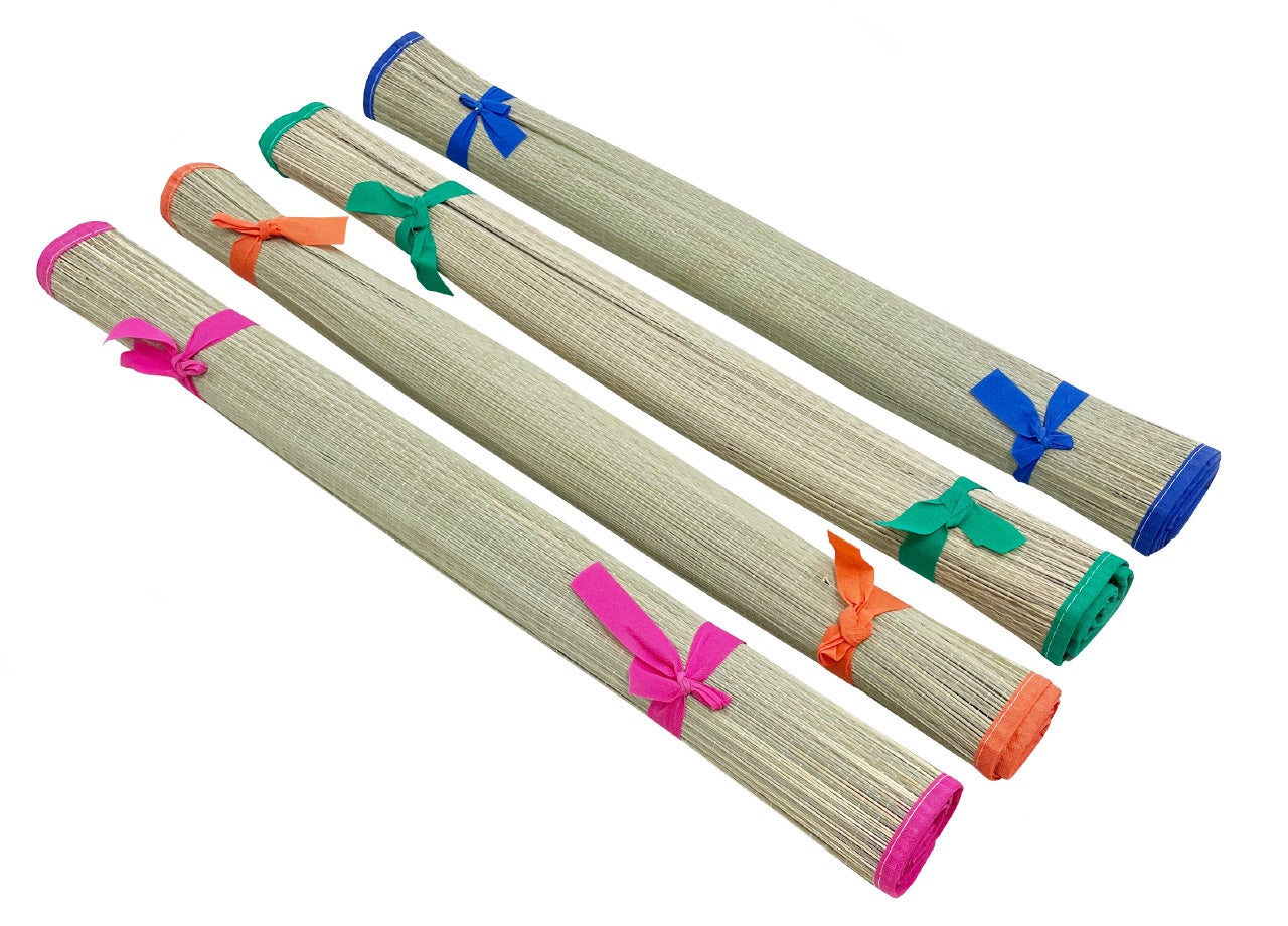 Stuoia Mare Spiaggia Richiudibile In Paglia Bordo Colorato Modello ...