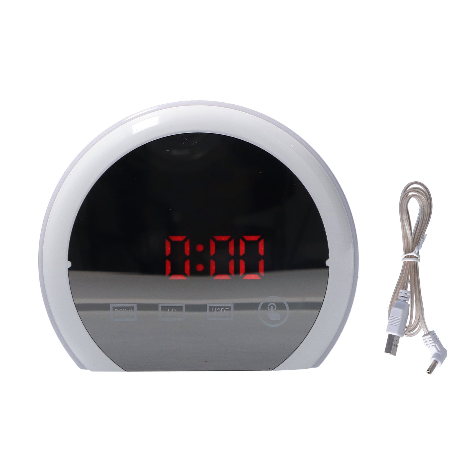 Despertador LED con espejo, 7 colores, snooze y visualización de hora y ...