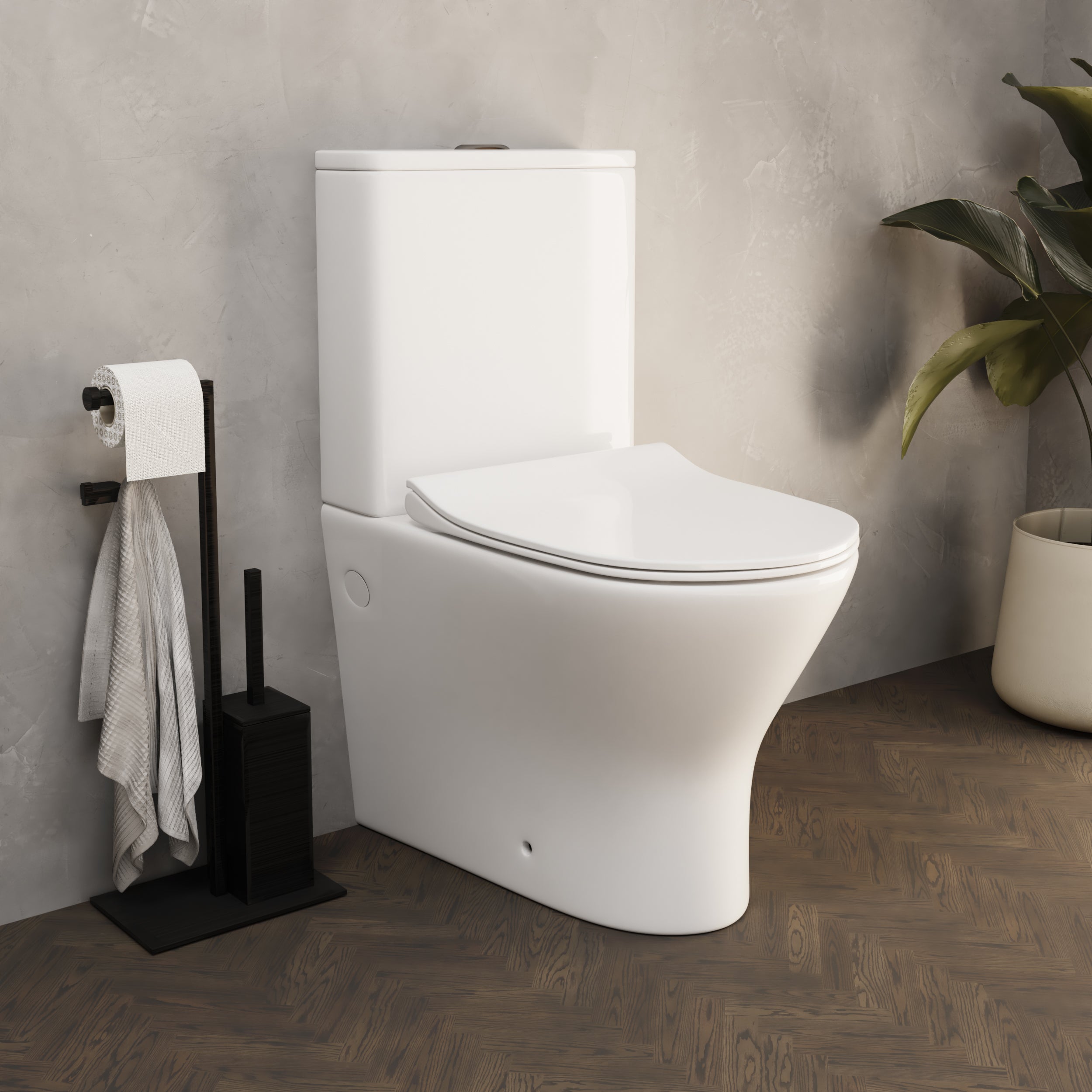 WC V6 | TOILETTE EN CERAMIQUE | ABATTANT AMORTI | SYSTEME RIMLESS ...