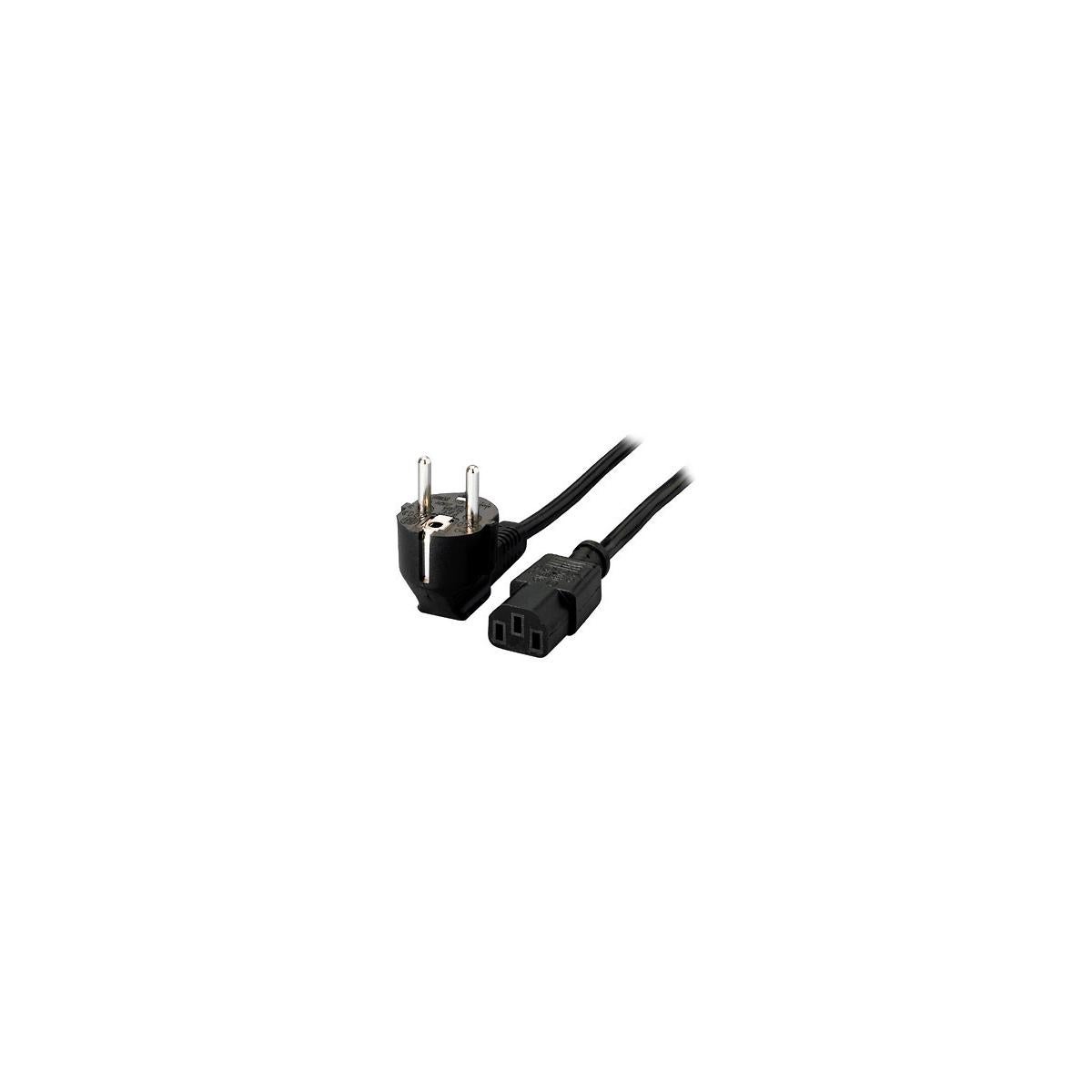 Equip 112120 cable de transmisión Negro 1,8 m C13 acoplador CEE7/4 | Leroy Merlin
