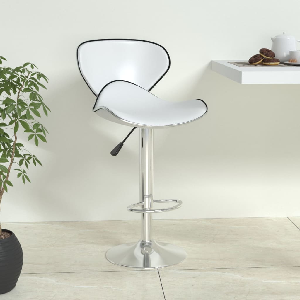 Tabouret de bar | Chaise haute | Tabouret Haut Blanc Similicuir ...