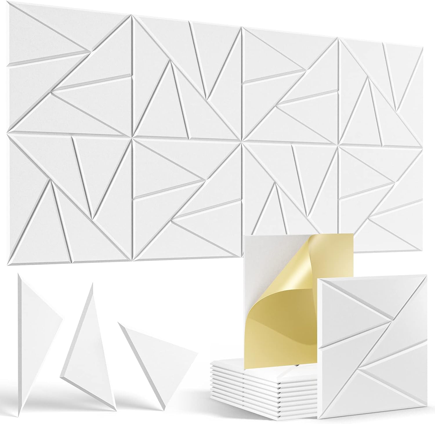 12 paneles acústicos autoadhesivos, paneles de pared insonorizados de ...