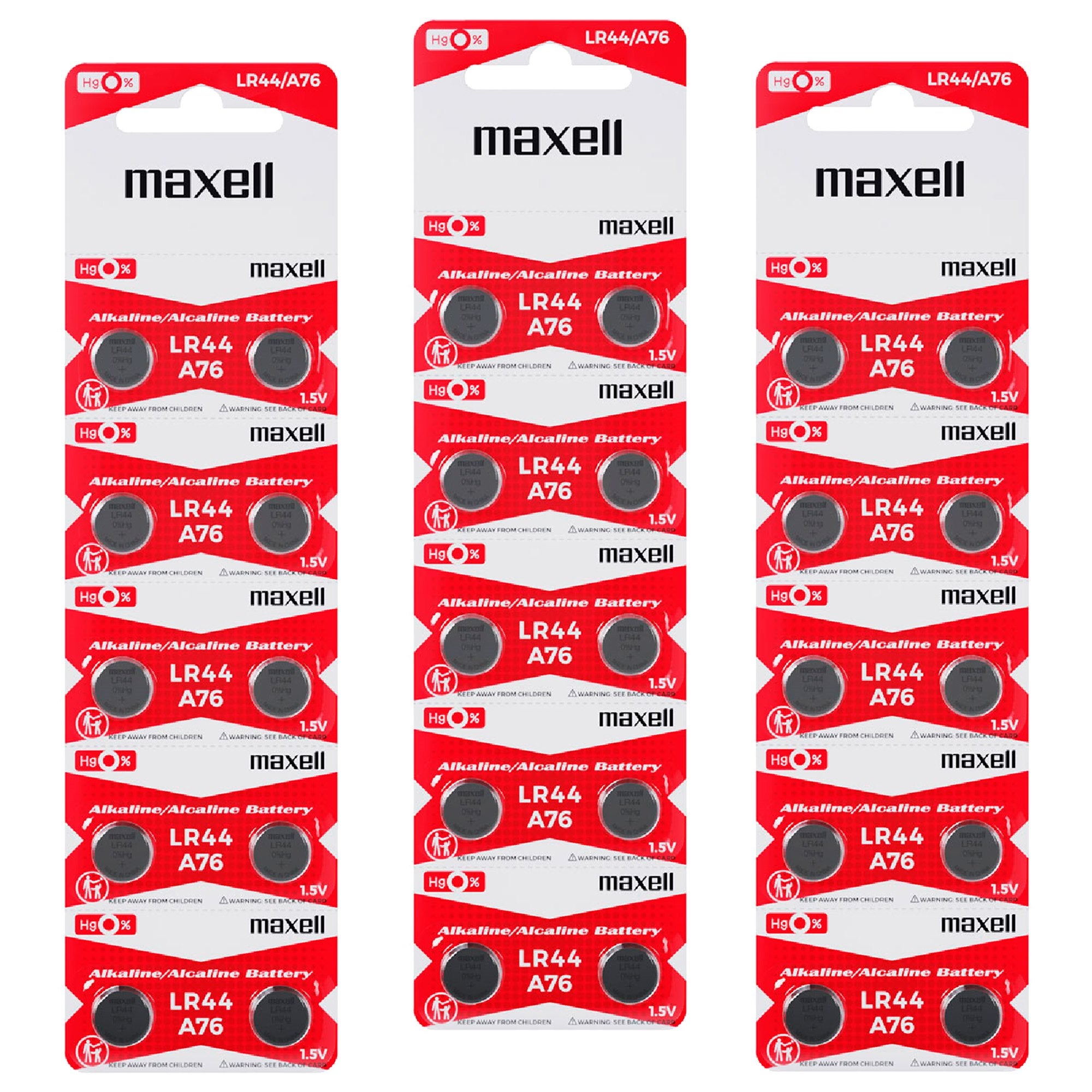 Maxell lr44 1,5v micro - pack 30 piles alcalines | Leroy Merlin