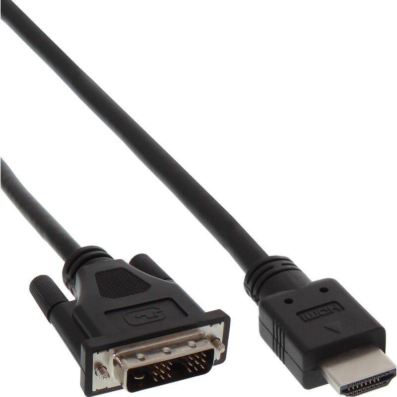 Inline hdmi-dvi cable hdmi macho a dvi macho 18+1 negro 5m | Leroy Merlin