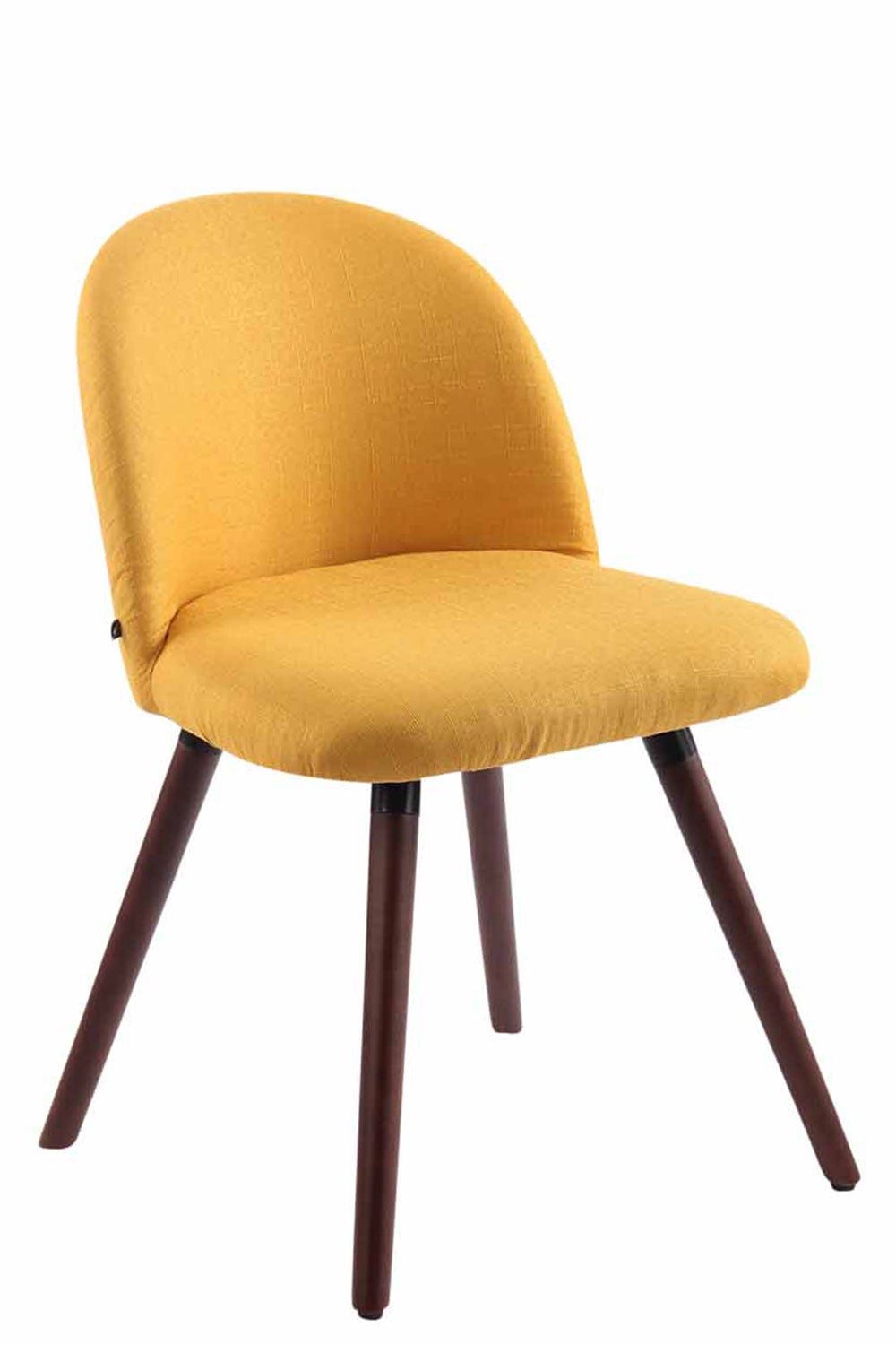 Silla de comedor Nelson de tela de nogal amarillo | Leroy Merlin