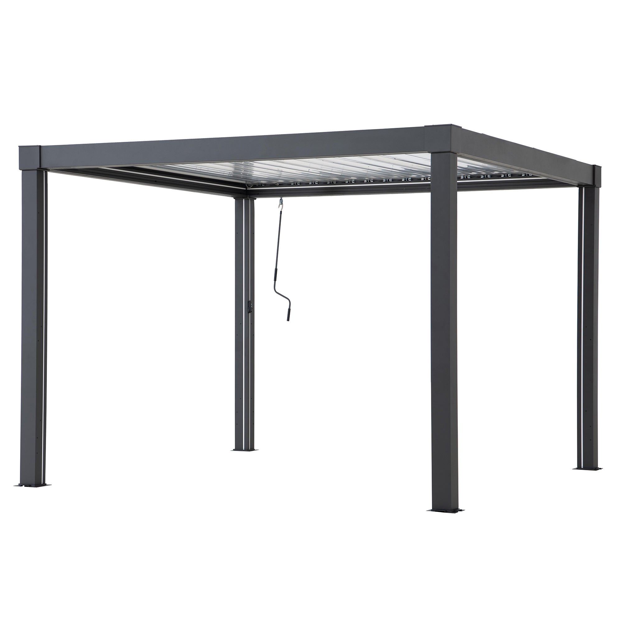 Pérgola modular de aluminio MATTERHORN con LED - 306 cm x 306 cm ...