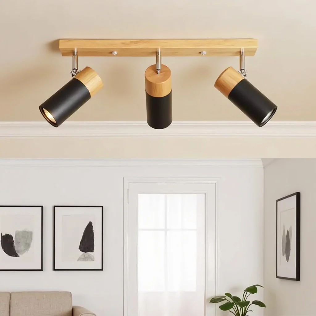 Lámpara de techo LED de 3 cabezales con bombilla, focos de techo de ...