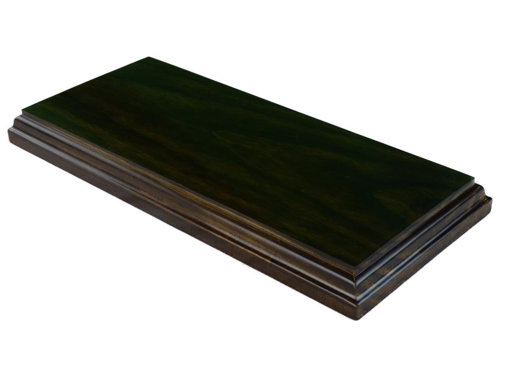 Socles rectangulaire. Dimensions : 29 x 13 x 2,7 cm. Finition : vernis ...