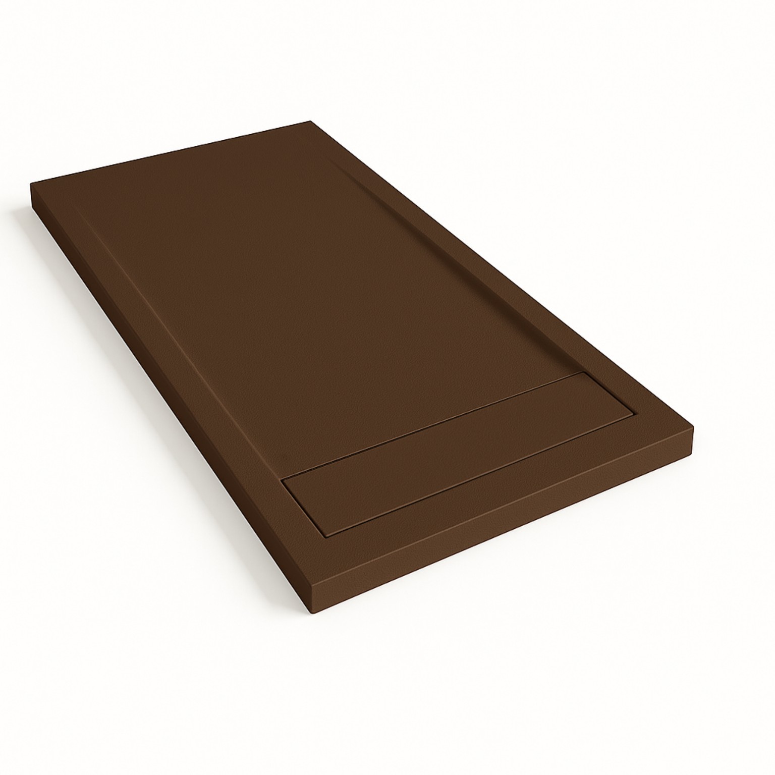 Plato de ducha Bidai con marco 90X180 cm color Marrón chocolate RAL ...