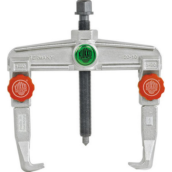 Extractor de rodamientos universal de 2 patas con regulación rápida (160x150 mm) Kukko 20-2 ...