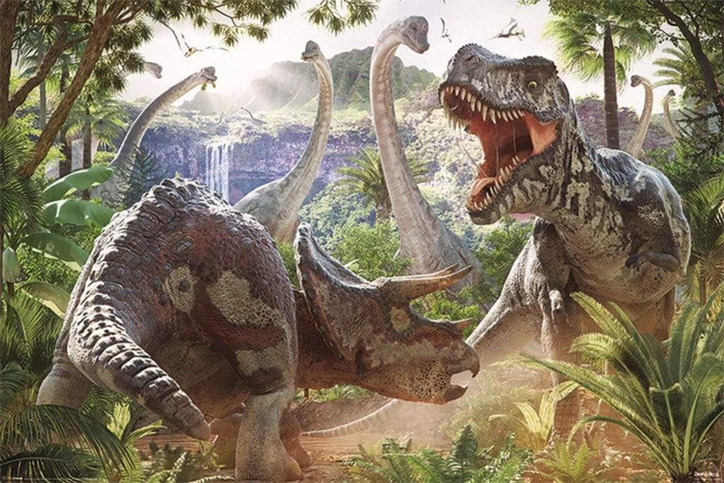 Poster Dinosaur Battle David Penfound 91.5x61cm | Leroy Merlin