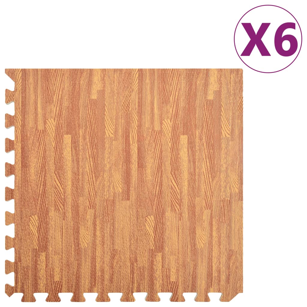 Tapis de sol 6 pcs Grain de bois 2,16㎡ Mousse EVA | Leroy Merlin