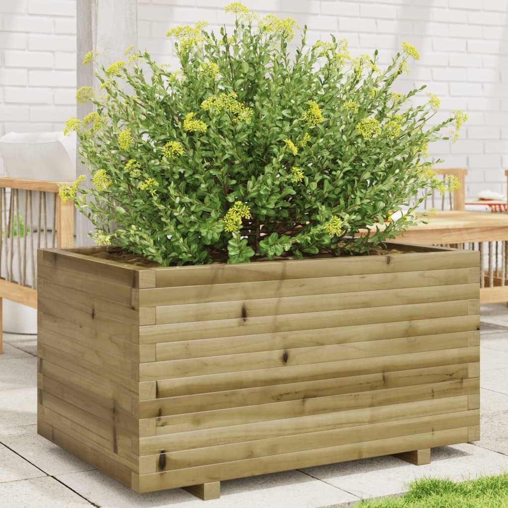 Jardinera 90x60x49,5 cm madera de pino impregnada | Leroy Merlin