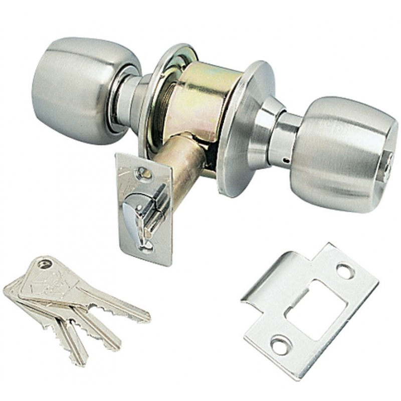 Vachette - Serrure Tubulaire Sûreté V58 Inox 304 Satiné | Leroy Merlin