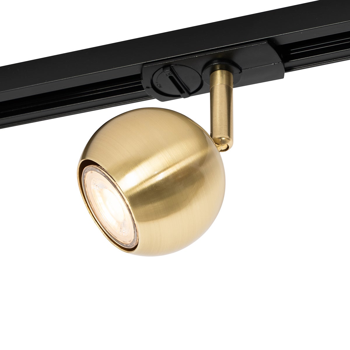 Spot sur rail moderne monophasé noir avec or - Iconic Gissi | Leroy Merlin