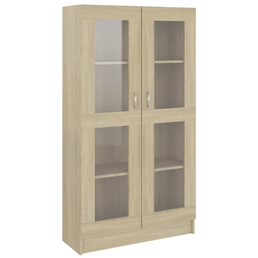 Vitrina de madera contrachapada color roble 82,5x30,5x150 cm | Leroy Merlin