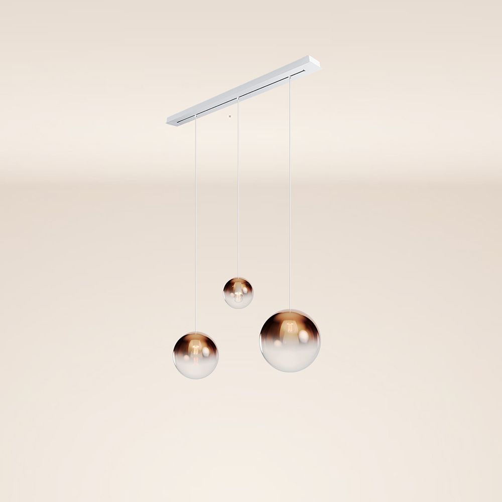 S.luce - Lámpara colgante de mesa de comedor Orb, 3 luces, 120 cm Ø 20 ...