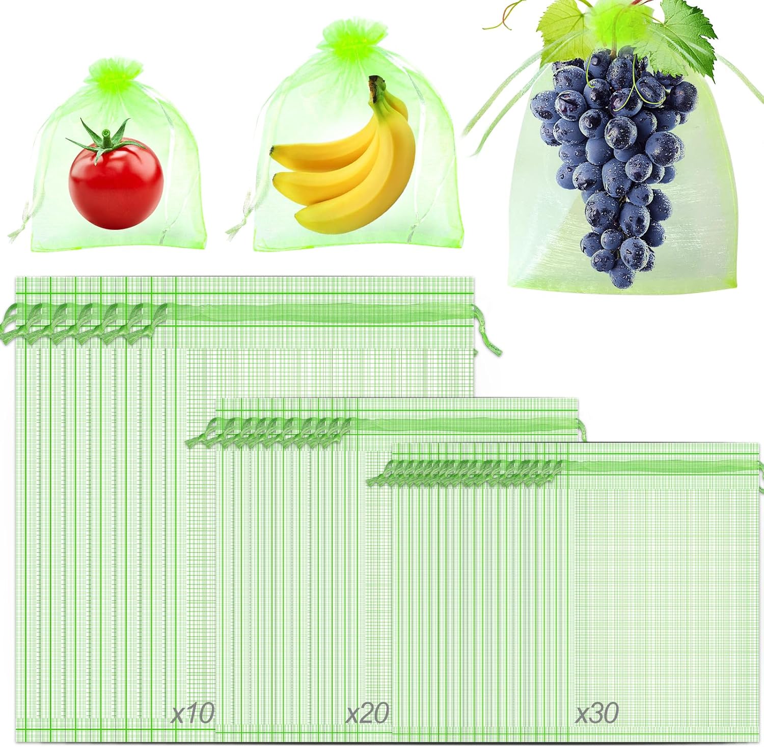 Sachets de protection pour fruits, lot de 60 Sachets de protection pour ...