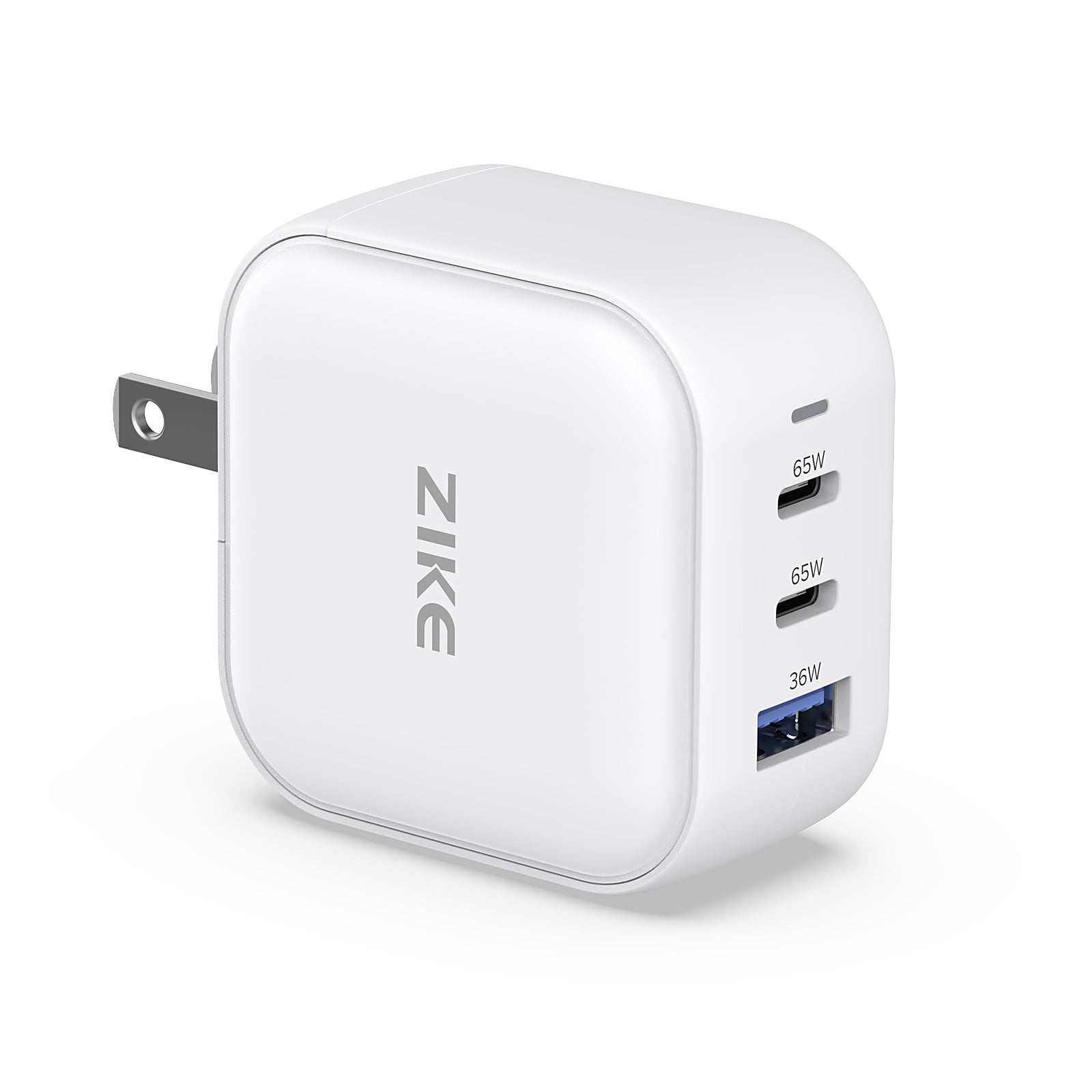 Chargeur mural ZIKE Z265B 66W GaN USB-C à 3 ports | Leroy Merlin