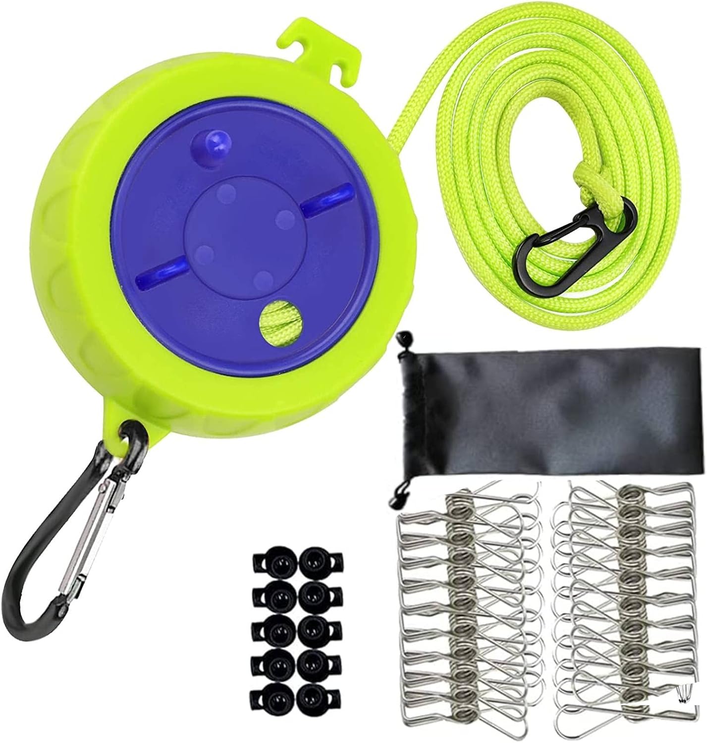 Corde à linge rétractable pour camping, corde à linge portable, 10 ...