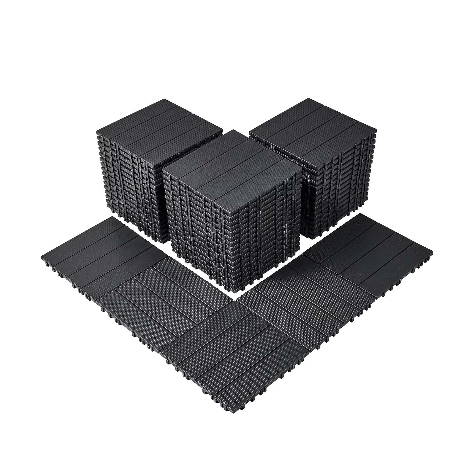 AULEDIO 44 Baldosas WPC 30x30 cm Suelo Exterior Encastrable Efecto ...