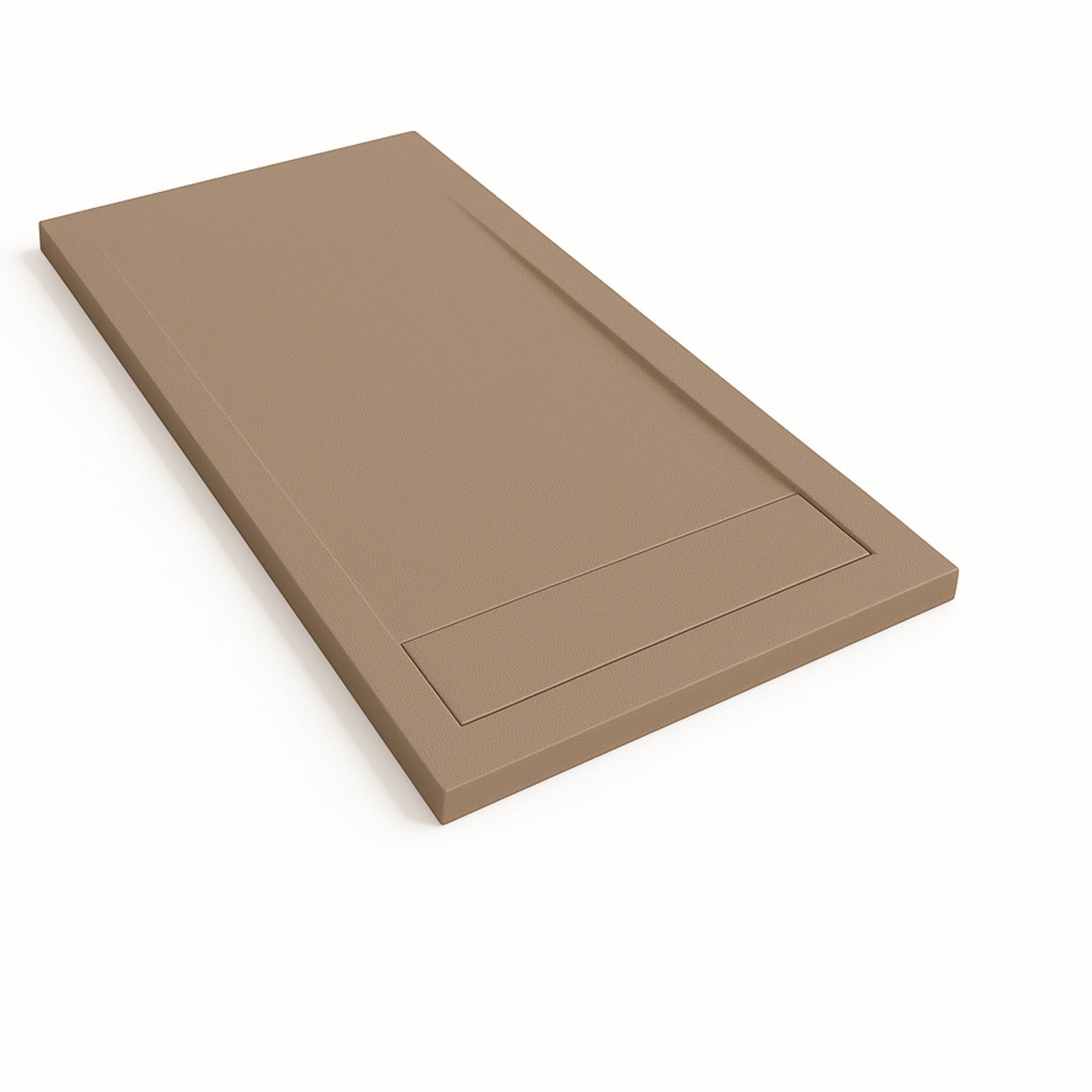 Plato de ducha Bidai con marco 70X160 cm color Moka RAL 1019 rejilla ...