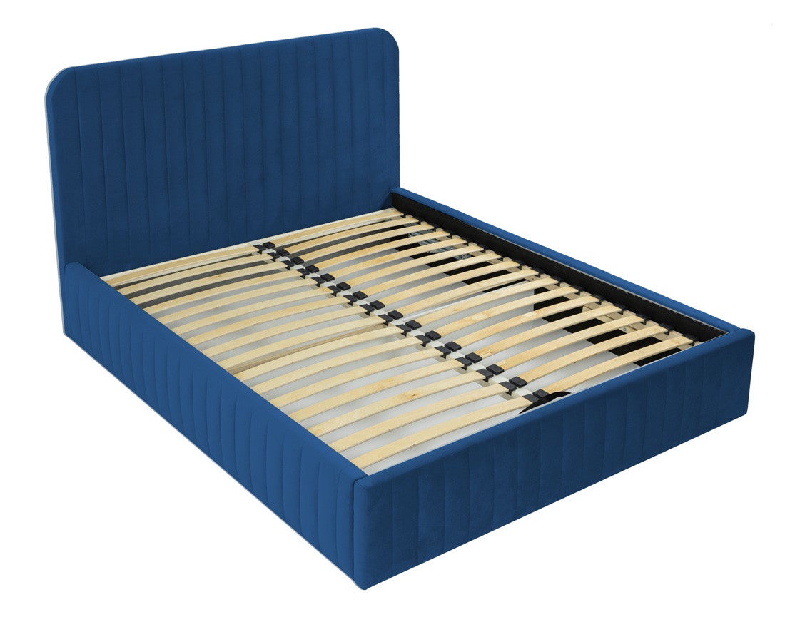 Stuart - lit coffre - 140x200 cm - sommier inclus - en velours | Leroy ...